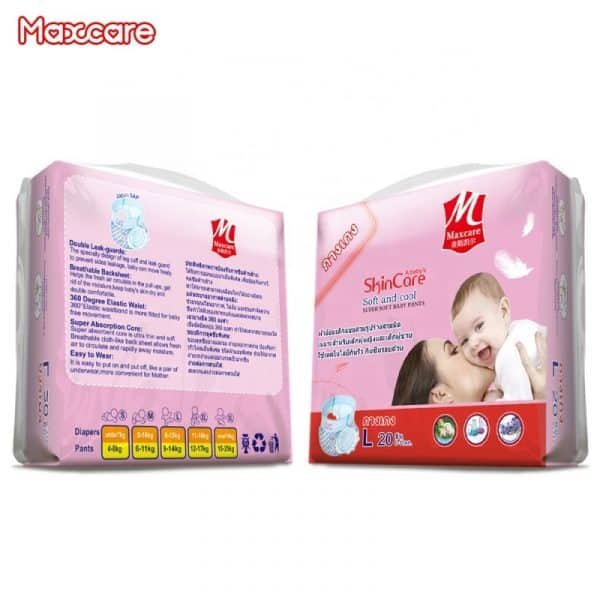 Teen Baby Diapers Maxcare Disposable Soft - nice paper